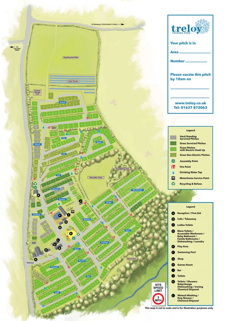 Touring Park Plan - Treloy Touring Park